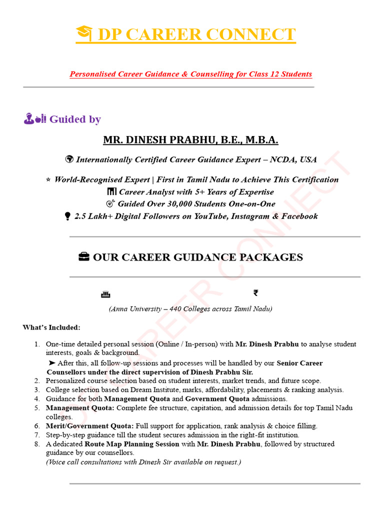 Guidance Brochure | PDF