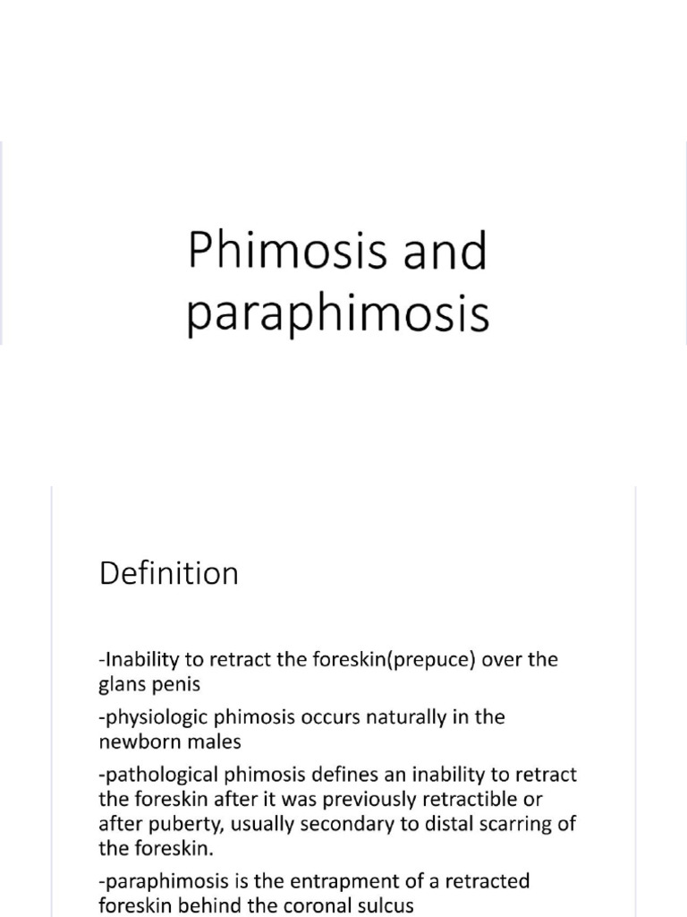 Phimosis and Paraphimosis | PDF