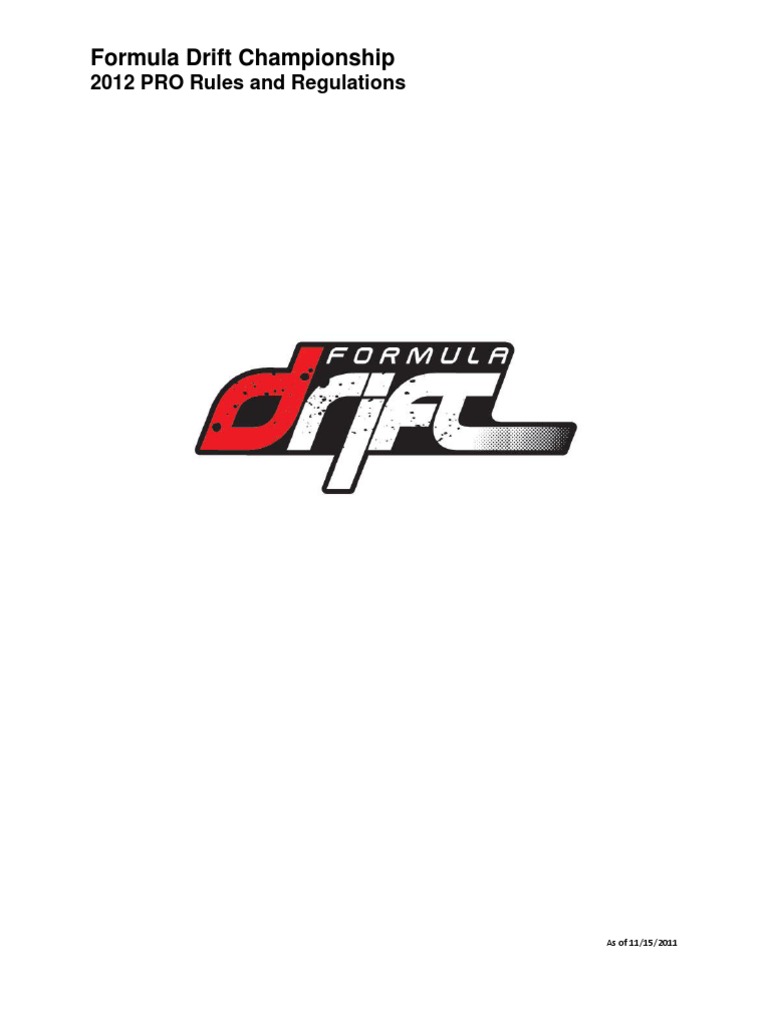 2012 Formula Drift Pro Rules and Regulations v20120425 | PDF | Sports ...