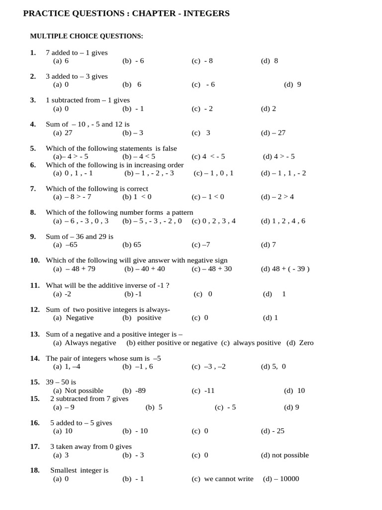 Integers | PDF | Integer | Number Theory