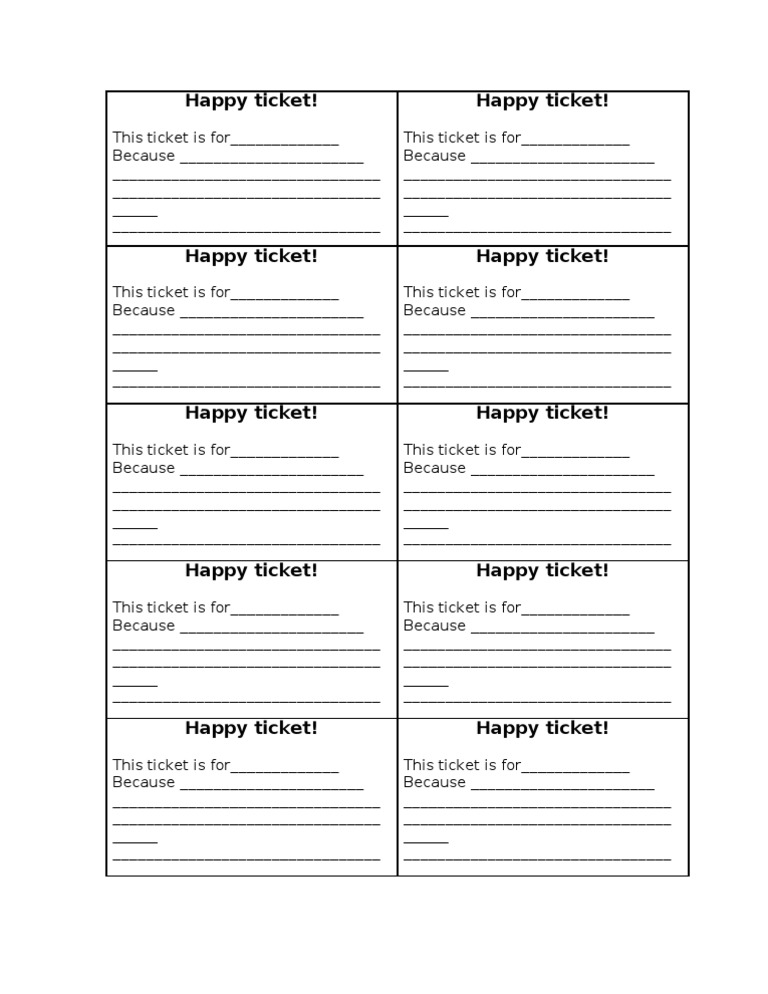 Happy Ticket | PDF