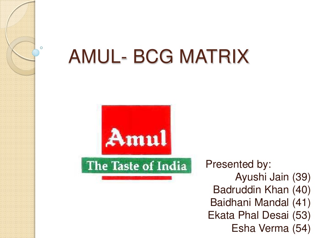 Amul - BCG Matrix | PDF | Dairy | Milk