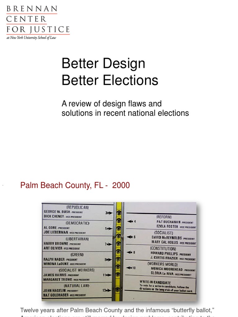Better Design Better Elections Slideshow | PDF | Ballot | Voting