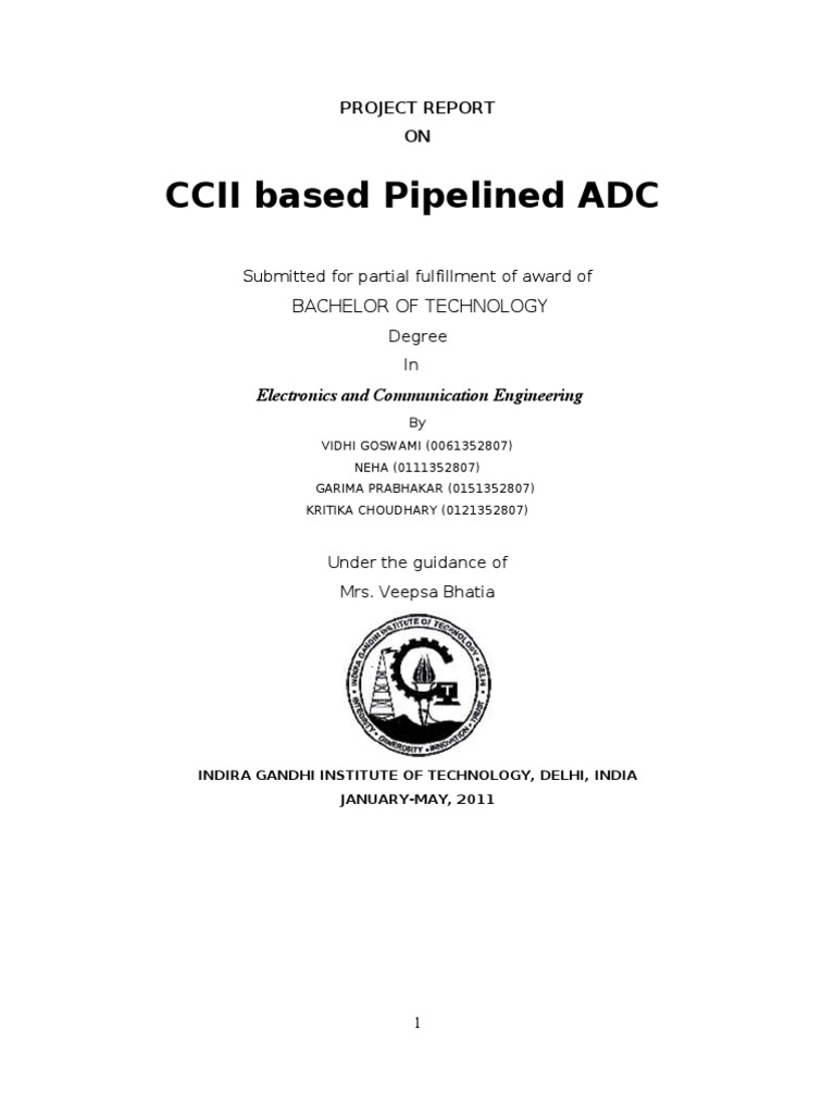 Pipelined ADC Thesis | PDF | Analog To Digital Converter | Spice