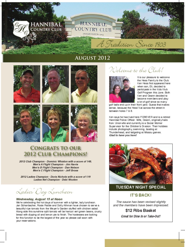 Hannibal Country Club Update | PDF | Golf Course | Soil