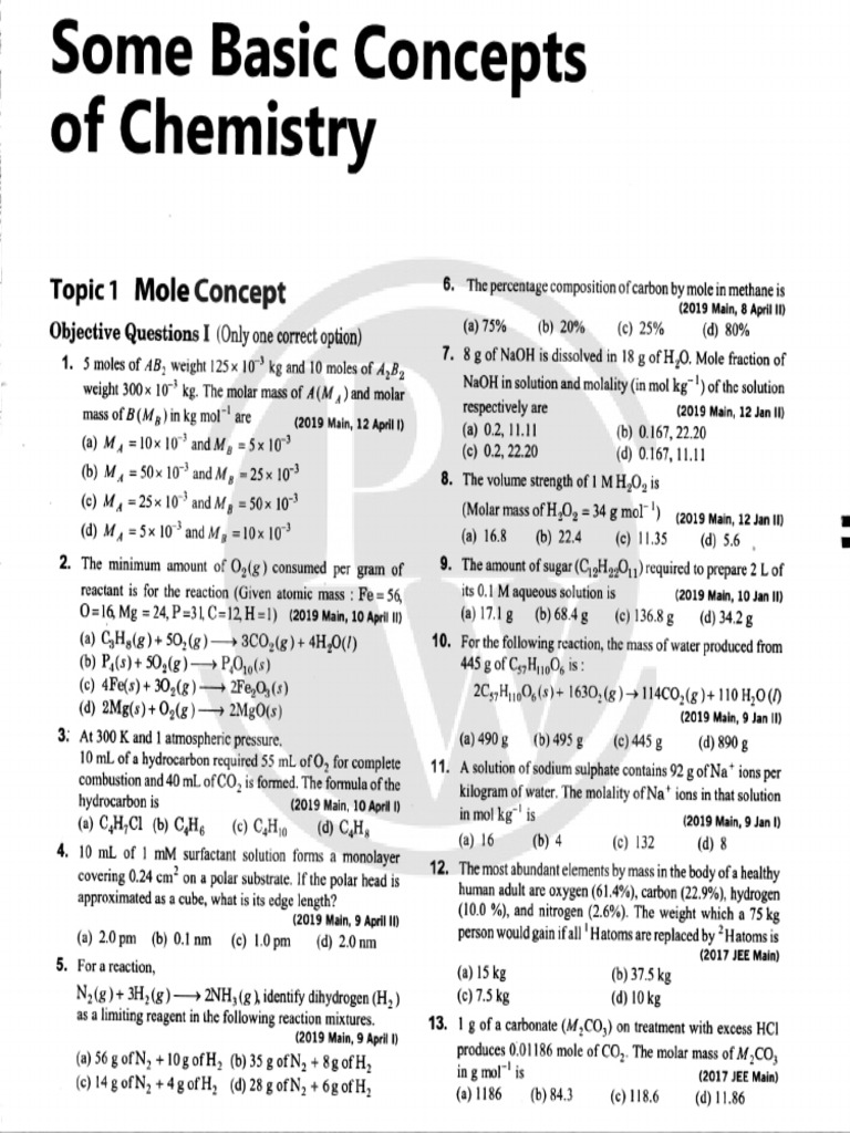 Some Basic Concepts of Chemistry | PDF