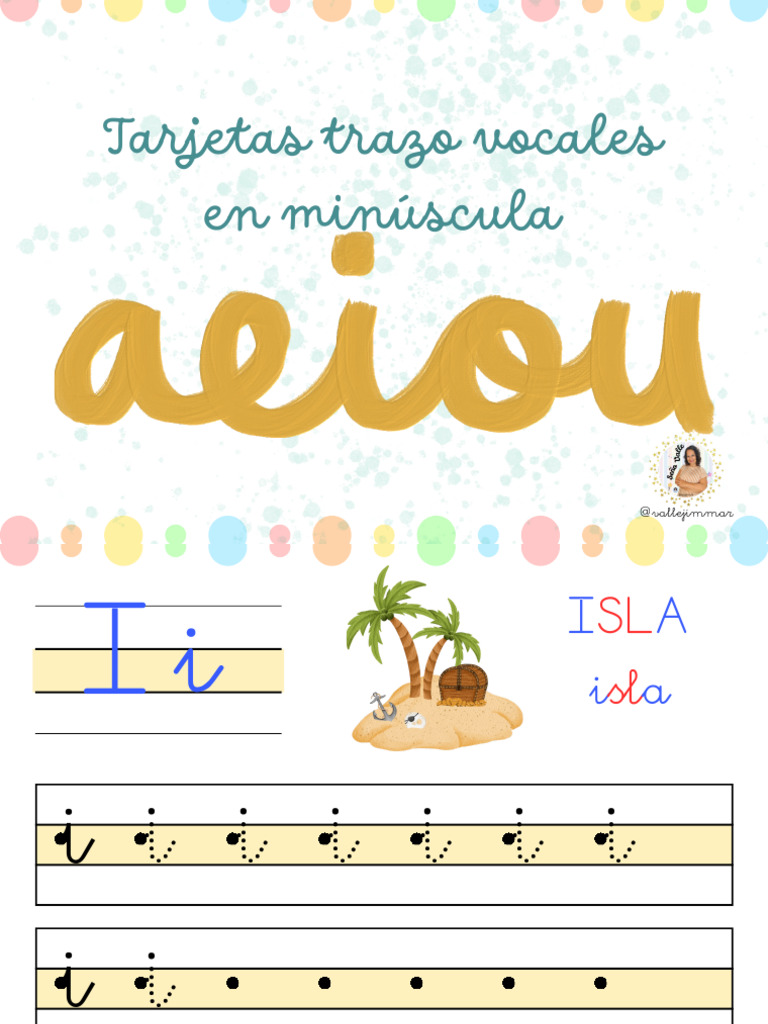 Tarjetas Vocales Trazo Minuscula | PDF