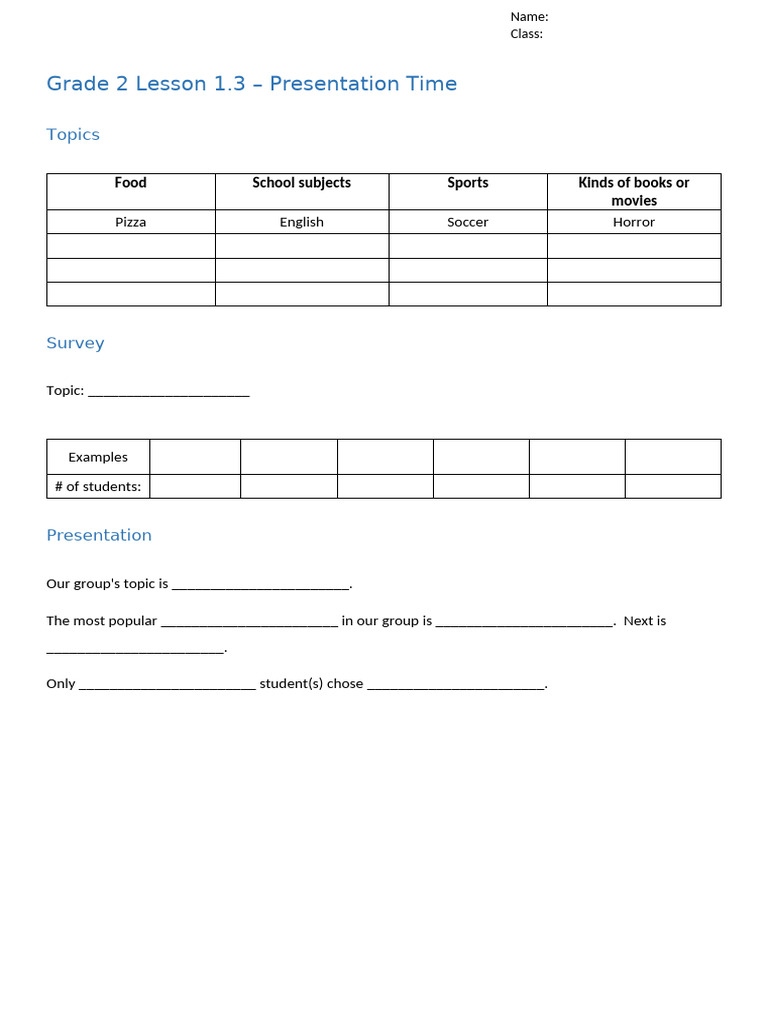 Grade 2 Lesson 1.3 Worksheet | PDF