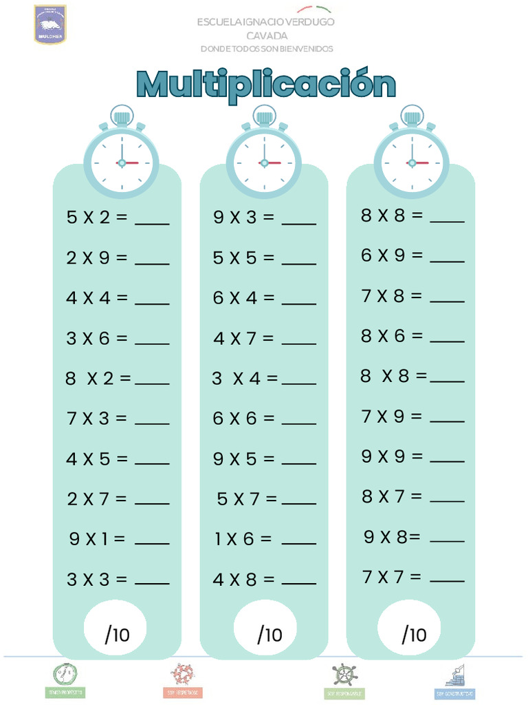Fun Basic Multiplication Elementary Math Worksheet | PDF