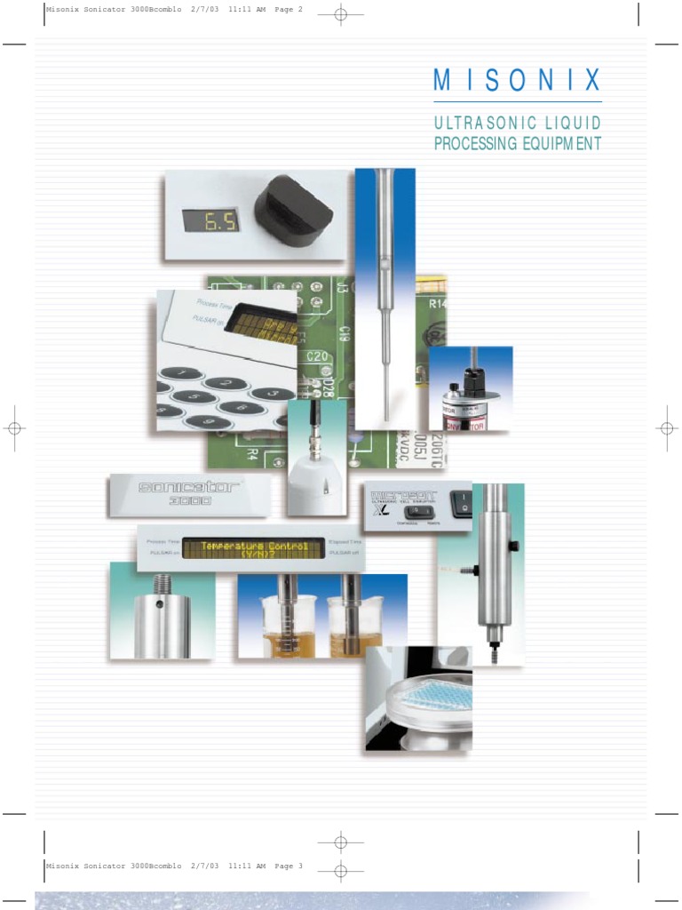 Misonix Sonicator Brochure | PDF | Ultrasound | Liquids