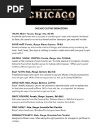 Chicago Musical Character Breakdown | PDF