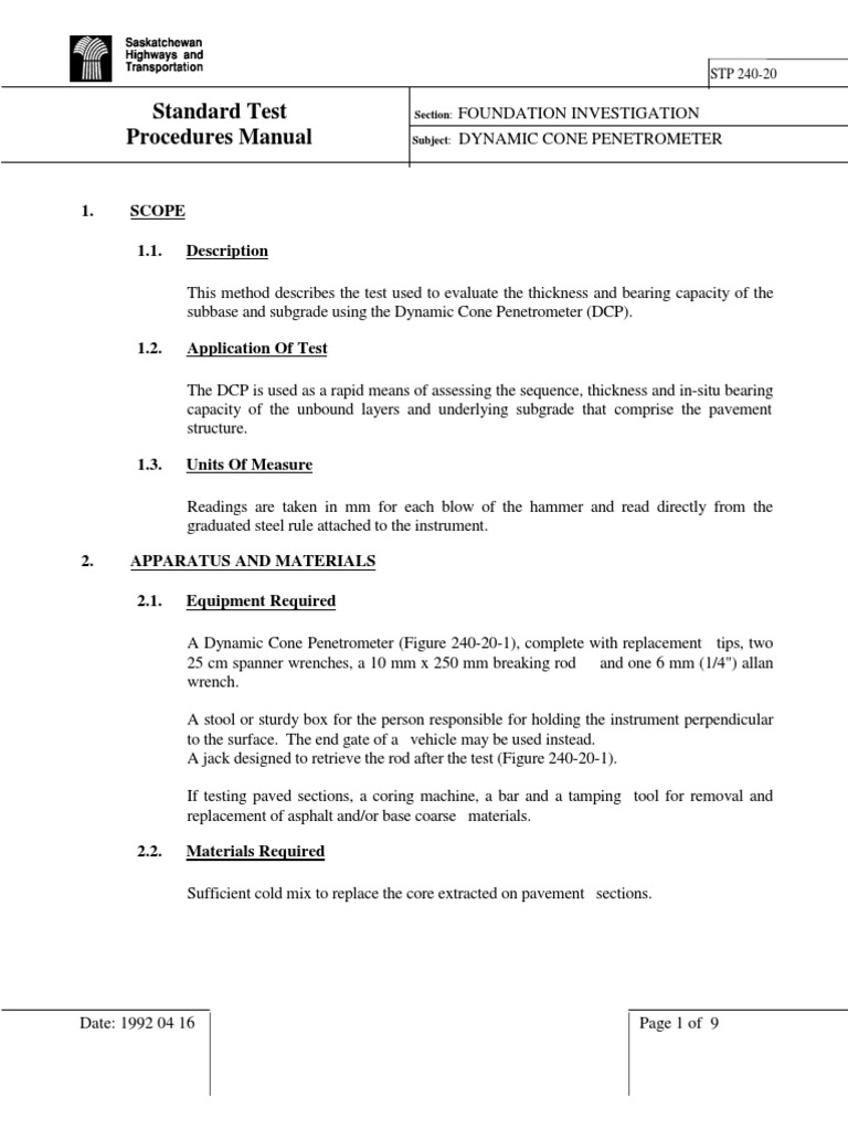DCP Test | PDF | Cartesian Coordinate System | Road Surface