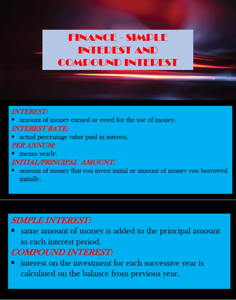 Simple Interest and Compound Interest | PDF | Interest | Compound Interest