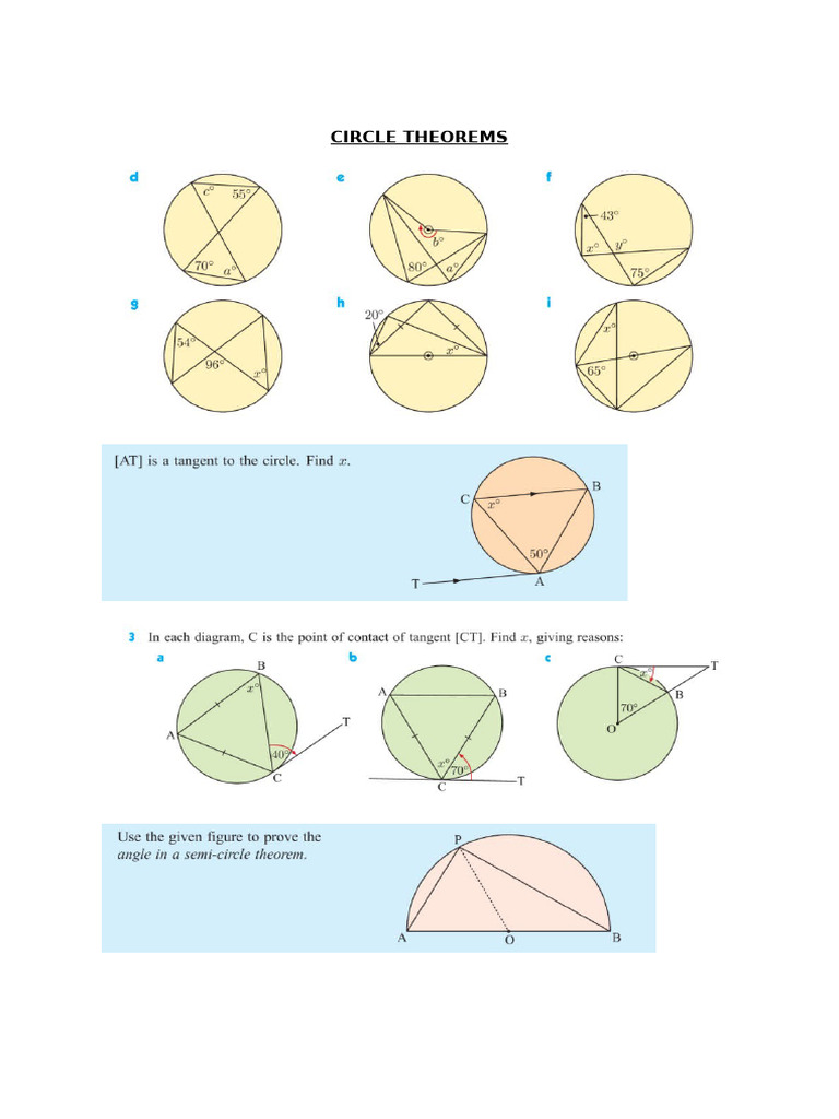 Circle Theorems 5.2.25 | PDF