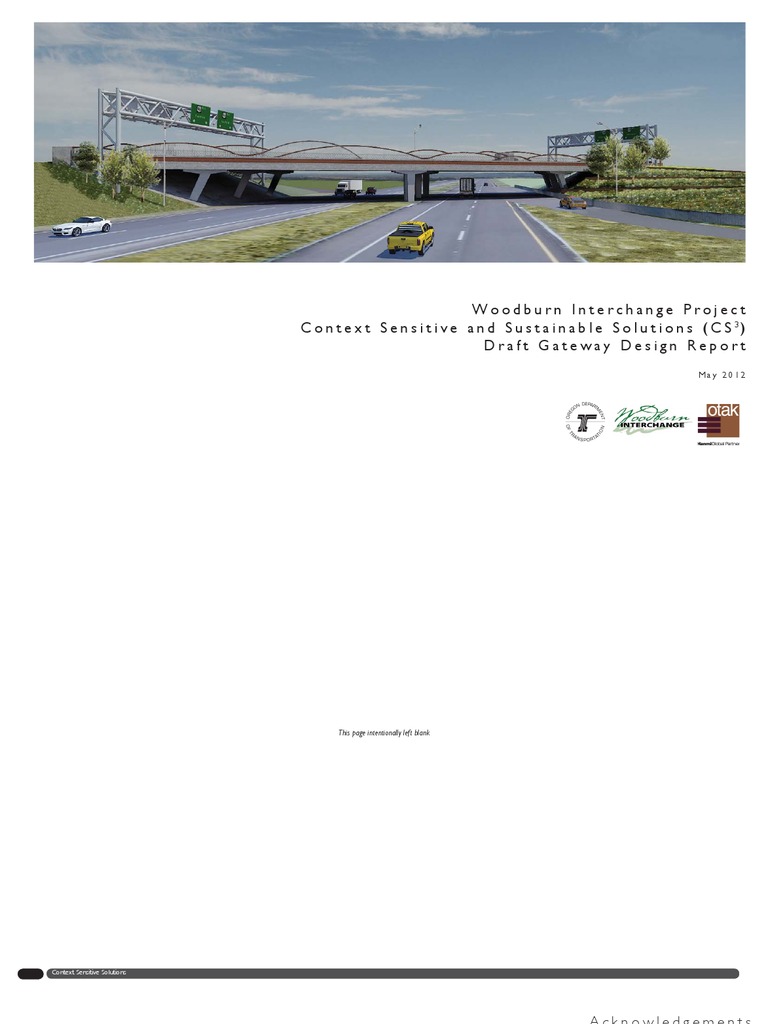 Woodburn Interchange Gateway Design Report | PDF | Interchange (Road ...