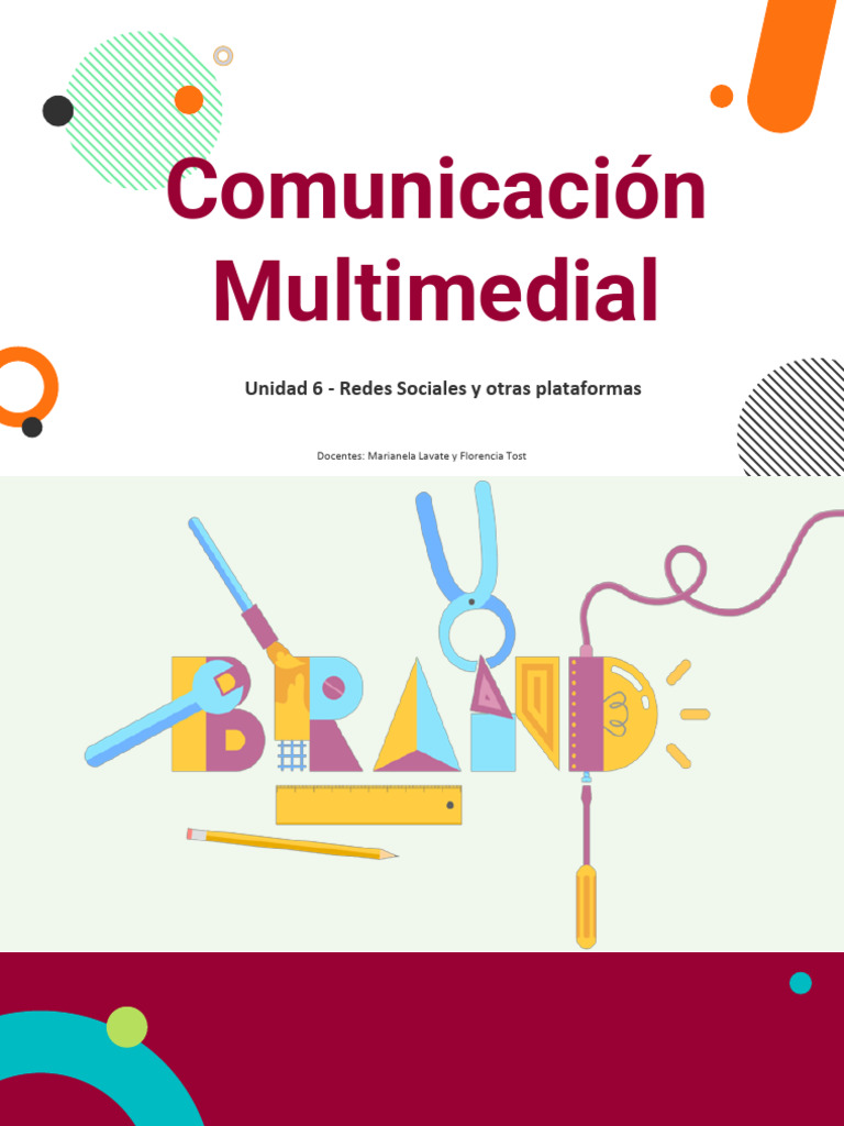 Unidad 6 MMD - Redes Sociales y Otras Plataformas | PDF | Marca ...