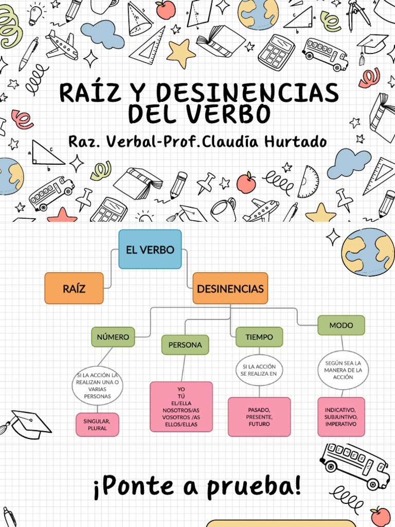 Raíz y Desinencias Del Verbo - 20260310 - 095813 - 0000 | PDF