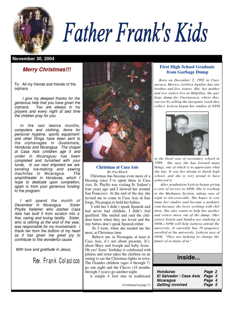 Rev. Frank Colacicco: Merry Christmas!!! | PDF | Santa Claus | Wellness