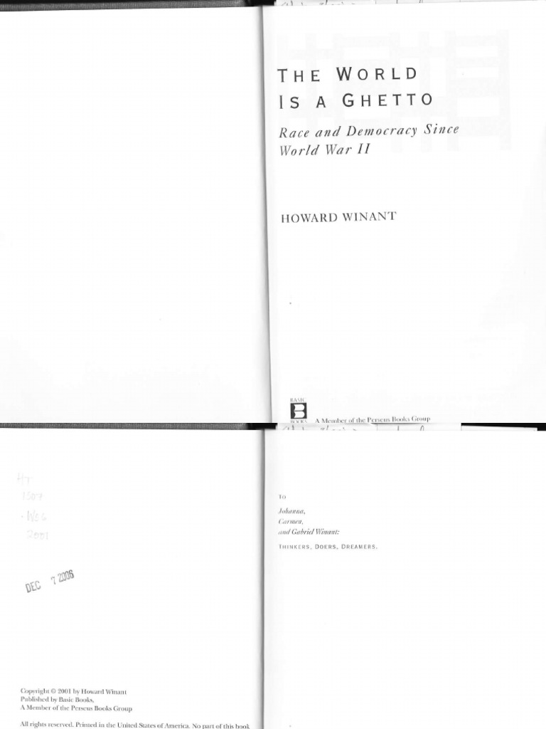 Winant, Howard - The World Is A Ghetto - Intro | PDF | Politics (General)