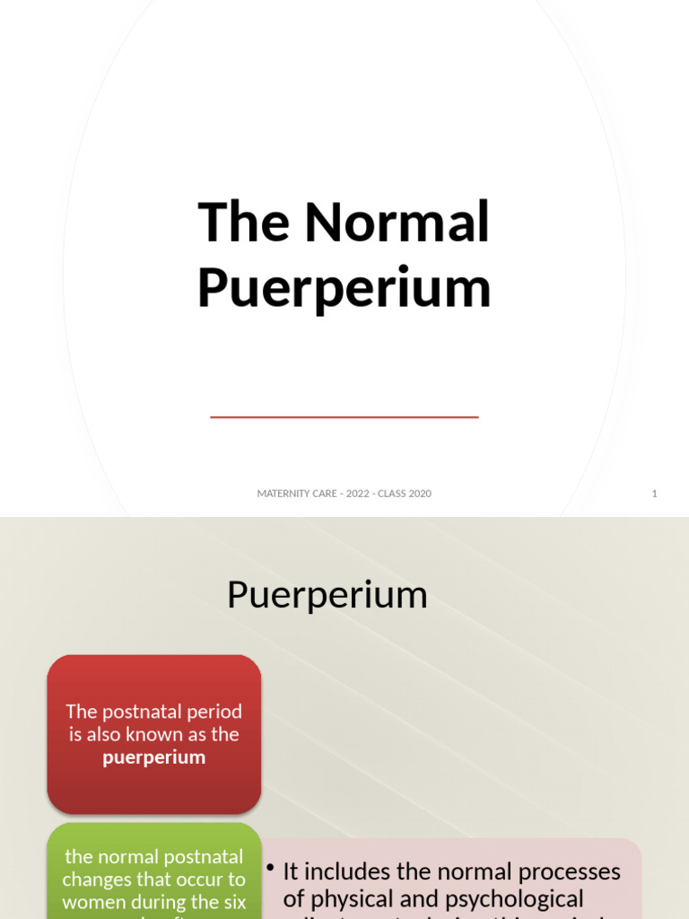 Normal Puerperium | PDF | Childbirth | Postpartum Period