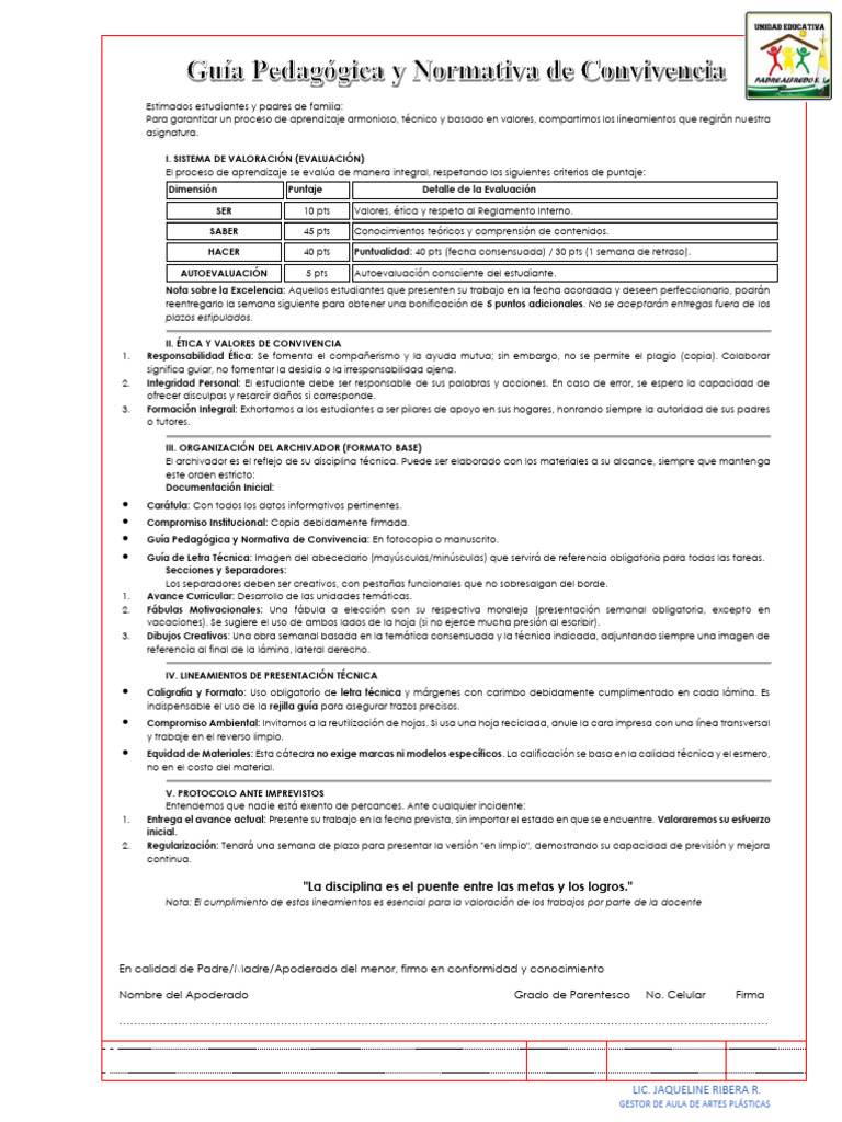 Normas de Convivencia Del Area Apv Mas ABC | PDF