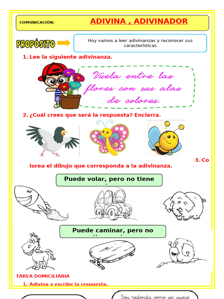 Ficha Adivina Adivinador | PDF