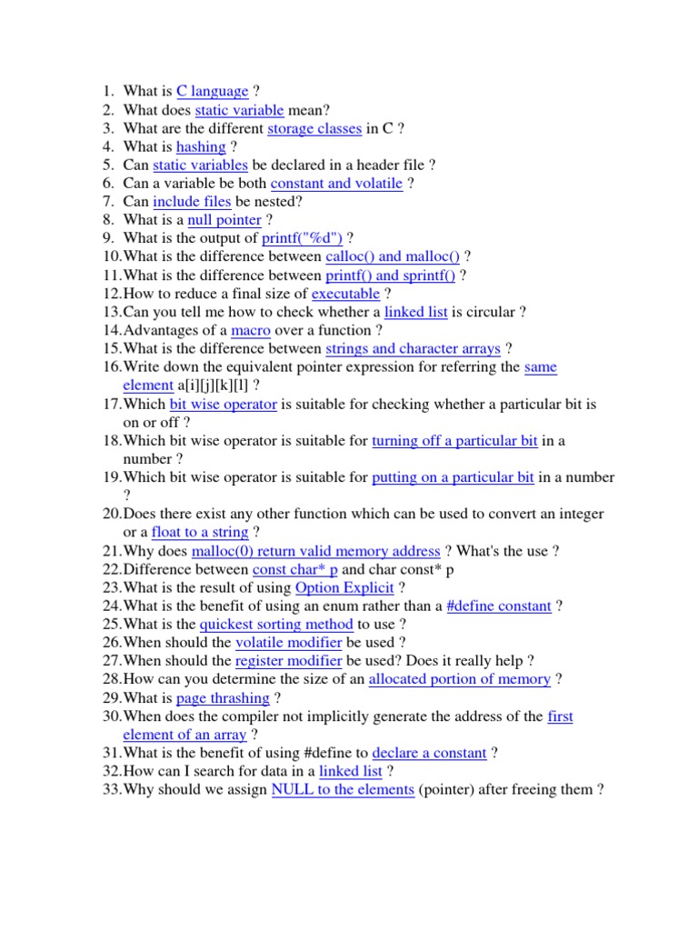 C Question Bank Pdf Pointer Computer Programming C Programming Language