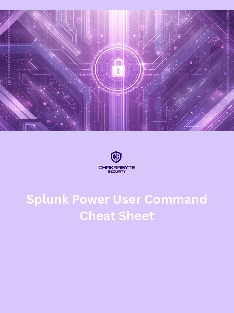 Splunk Cheat Sheet | PDF
