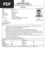 Admit Card Template | PDF | Computing