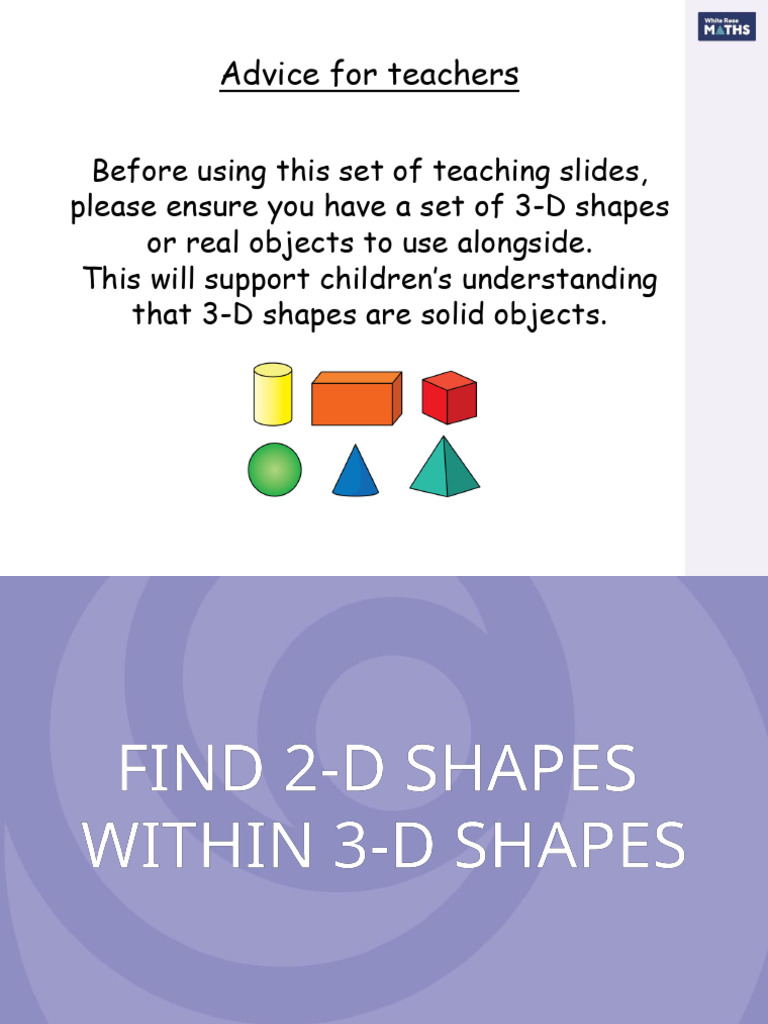 Step 2 Find 2-D Shapes Within 3-D Shapes | PDF