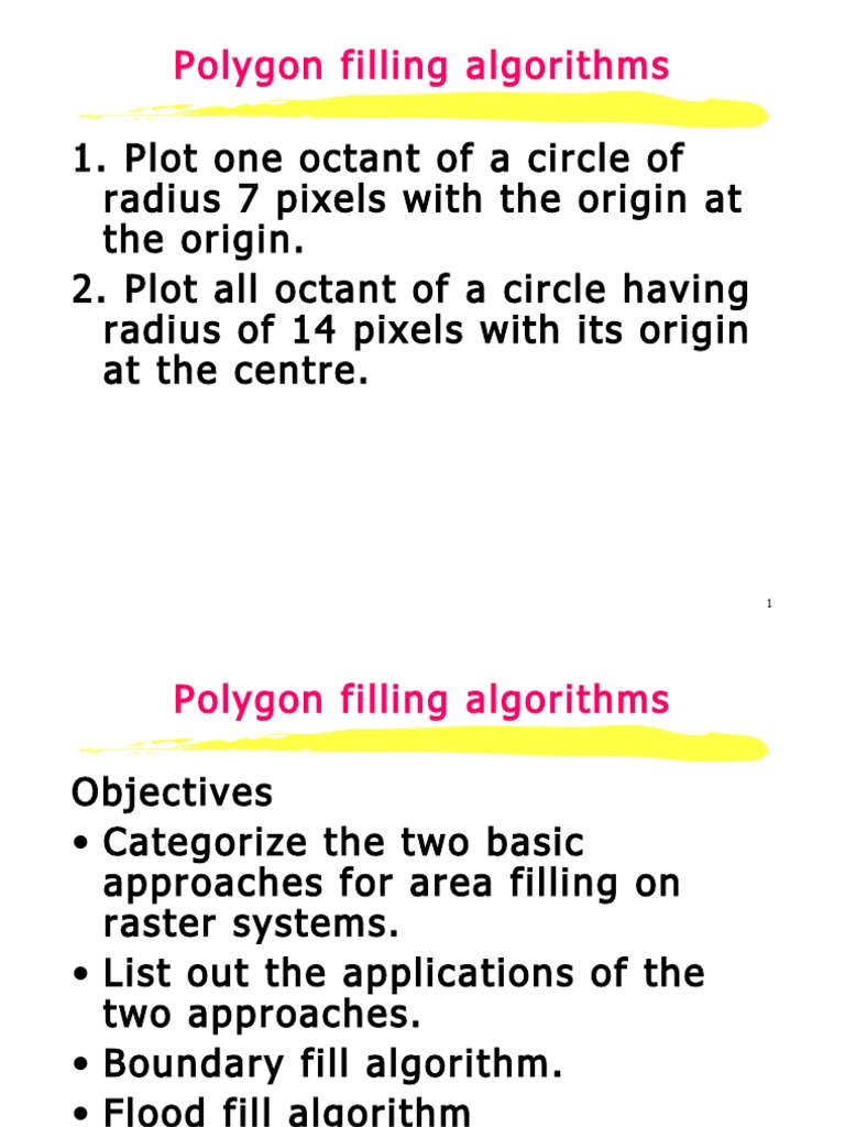 Poygon Filling Algorithm | PDF | Scientific Modeling | Computer Science