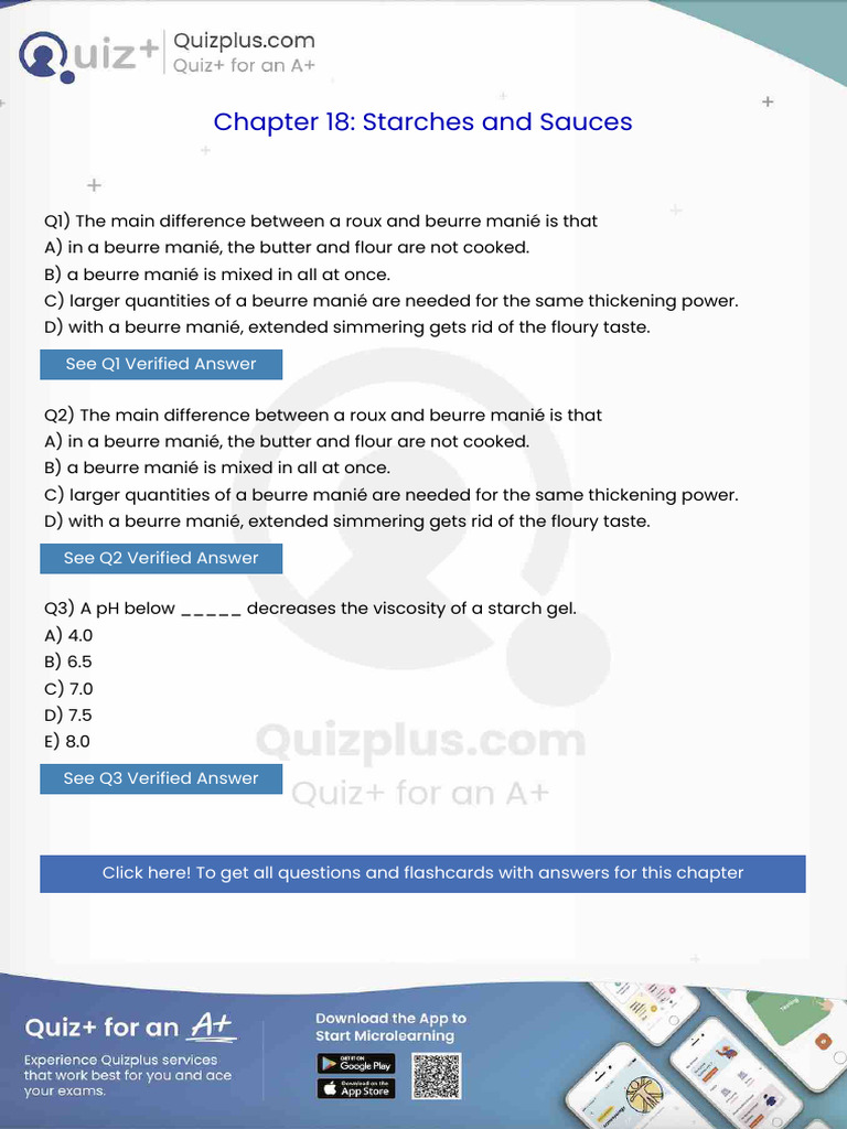 The Main Difference Between A Roux and Beurre Mani Is That | PDF ...