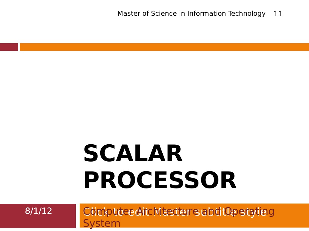 Scalar Processor Report | PDF | Instruction Set | Central Processing Unit