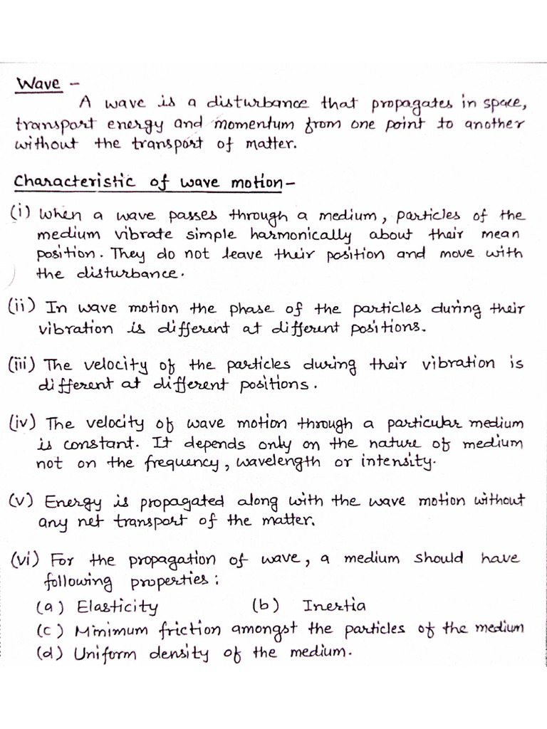 Class 11 Waves | PDF
