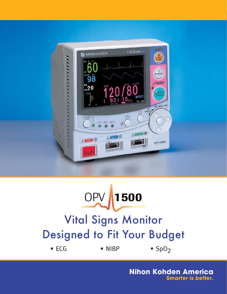 Vital Signs Monitor Designed To Fit Your Budget: - Ecg - Nibp - Spo2 | PDF
