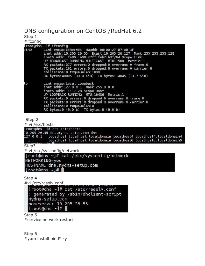 Configuring DNS on CentOS 6.2 | PDF