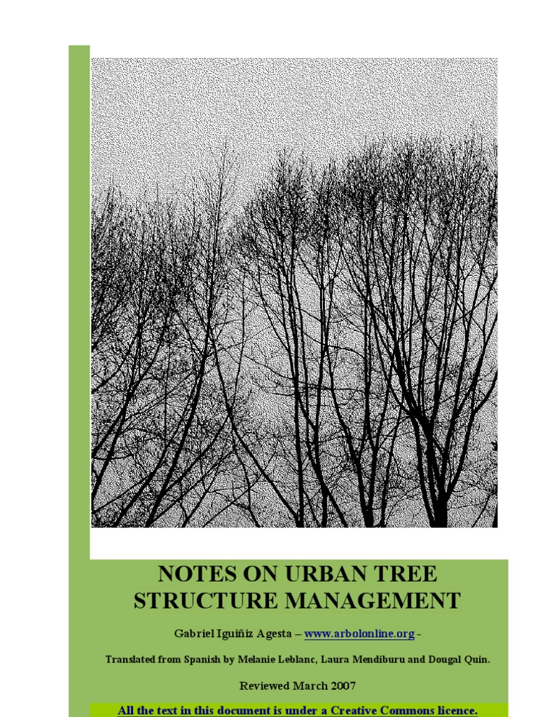 Notes On Urban Tree Structure Management | PDF | Pruning | Plant Nursery