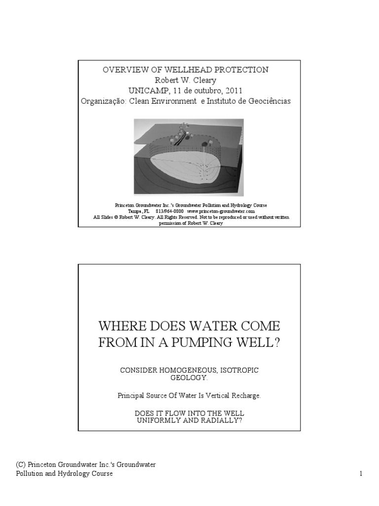 Cleary Wellhead Protection | PDF | Hydrogeology | Groundwater