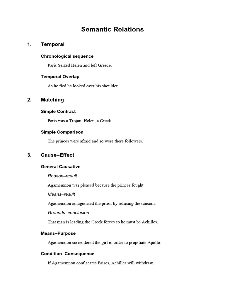 Semantic Relations | PDF