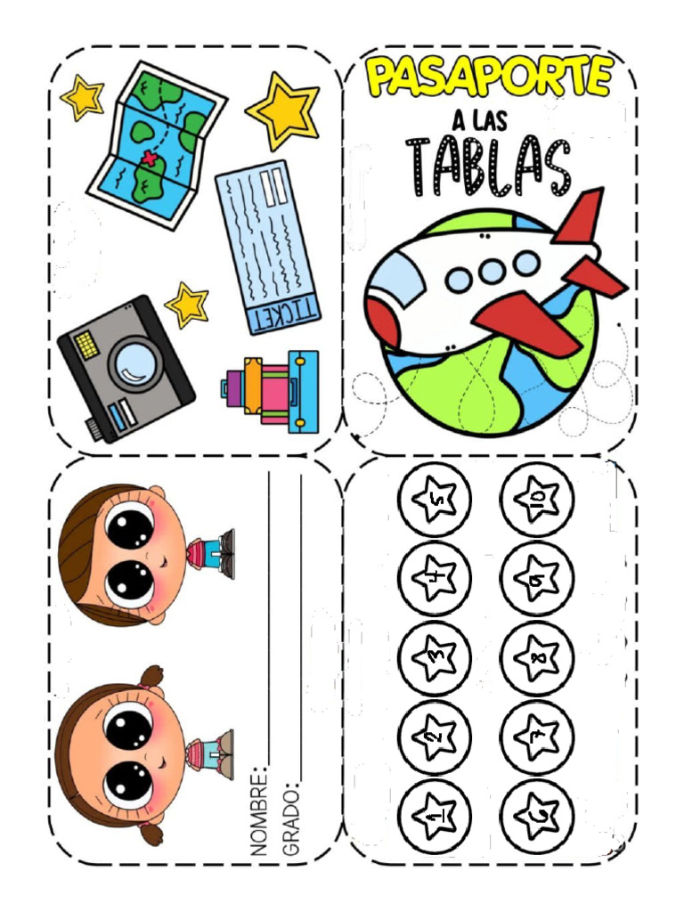 Pasaporte de Las Tablas de Multiplicar | PDF