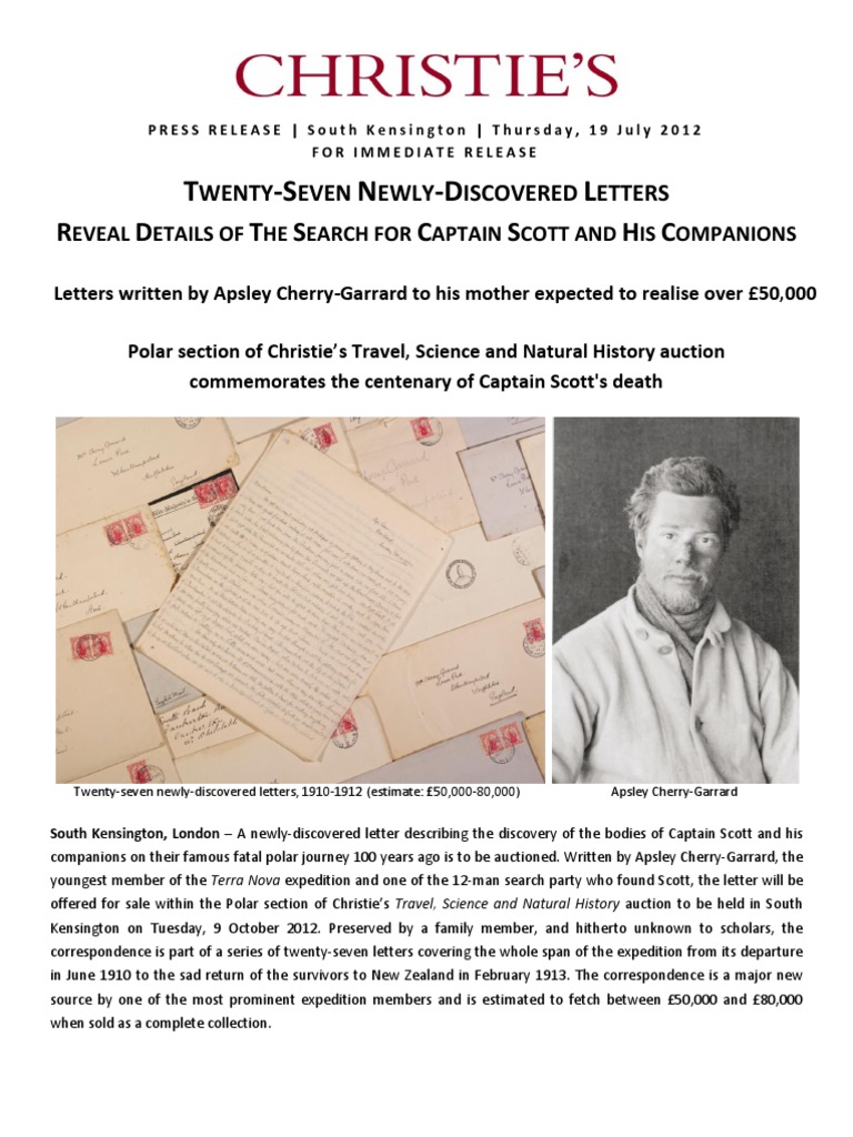 Twenty-Seven Newly-Discovered Letters Reveal Details of The Search For ...