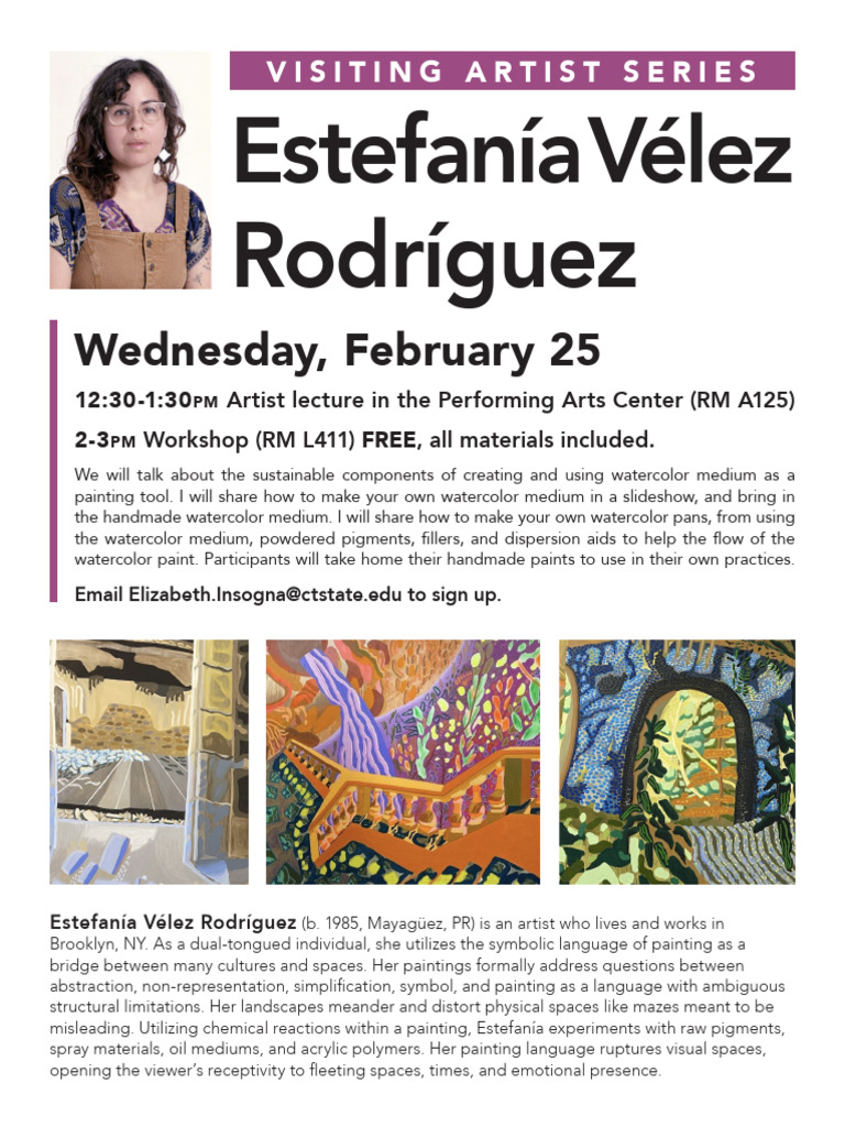 Visiting Artist Series-Estefanía Vélez Rodríguez | PDF
