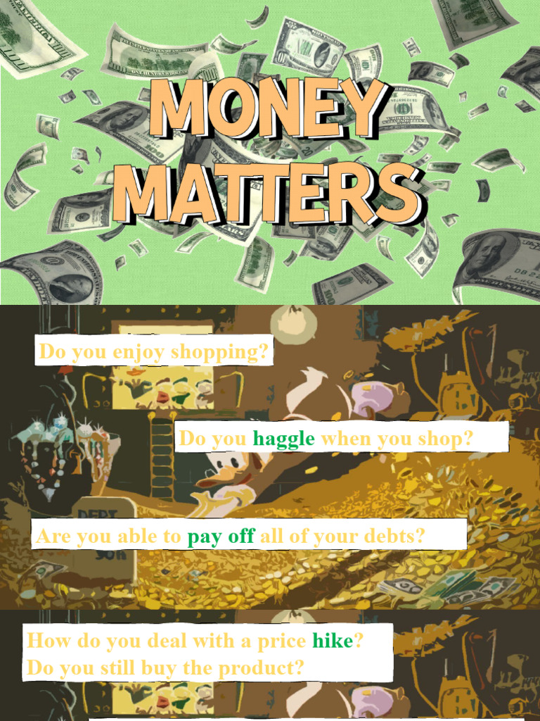 MONEY MATTERS B2 Vocabulary and Reading Class | PDF