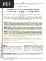 Outerbridge Classification of Cartilage Lesions | PDF | Knee | Cartilage