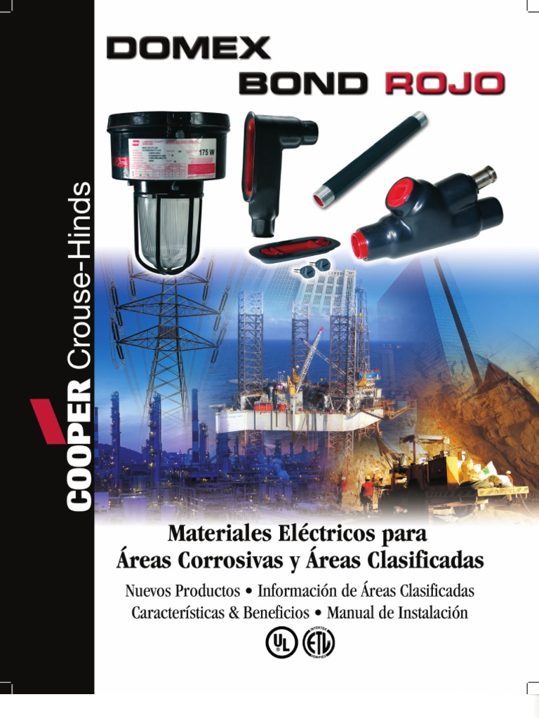 Catálogo Domex Bond Rojo Crouse-Hinds | PDF | Informática