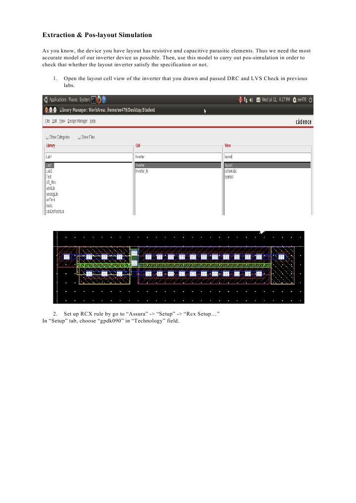 Introduction of Cadence Tools (Extraction) | PDF | Simulation | Capacitor