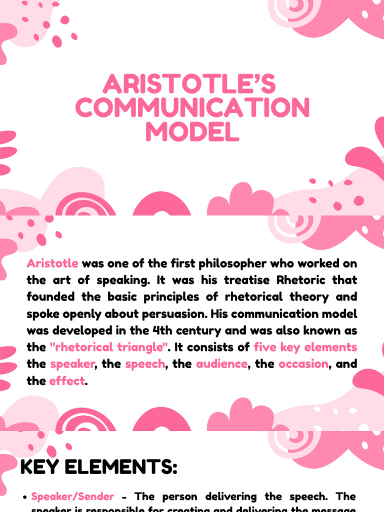 Aristotles Communication Model | PDF | Public Speaking | Persuasion