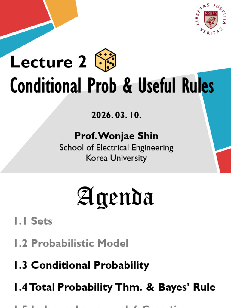 Lecture 2 - Conditional Prob. & Useful Rules | PDF