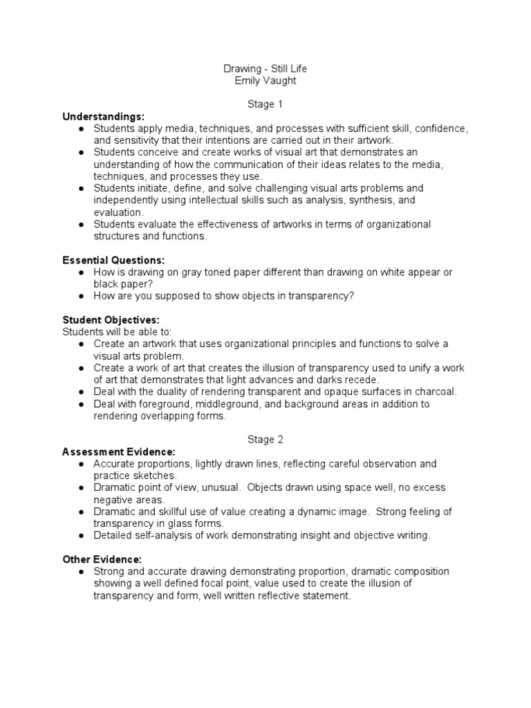 Drawing - Still Life | PDF | Composition (Visual Arts) | Drawing