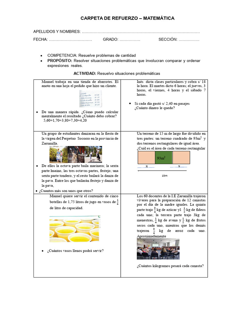 Carpeta de Refuerzo | PDF